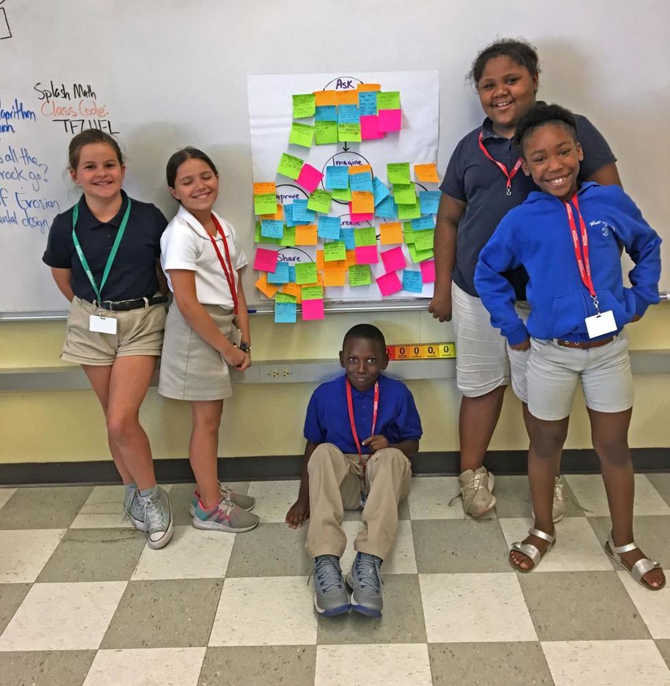 Bains Elementary School students solve problems using the engineering ...
